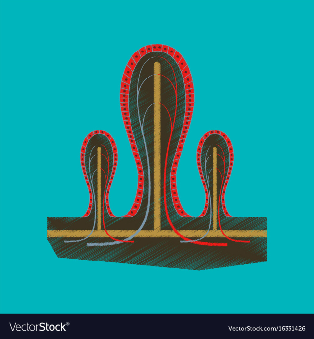 Free: Flat shading style icon intestinal villi vector image - nohat.cc