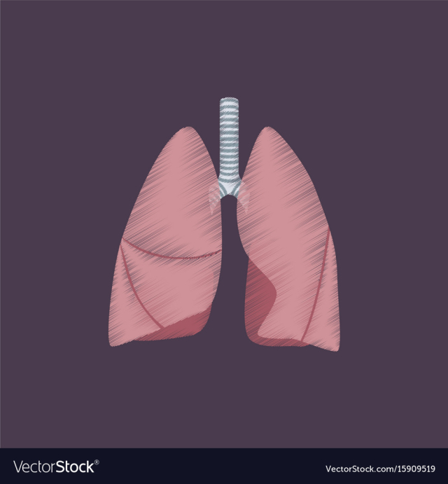 Free: Flat shading style icon lungs and trachea vector image - nohat.cc