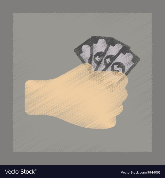 Free: Flat shading style icon money in hand vector image - nohat.cc