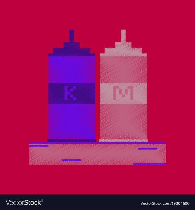 Free: Flat shading style icon pixel ketchup and mustard vector image ...