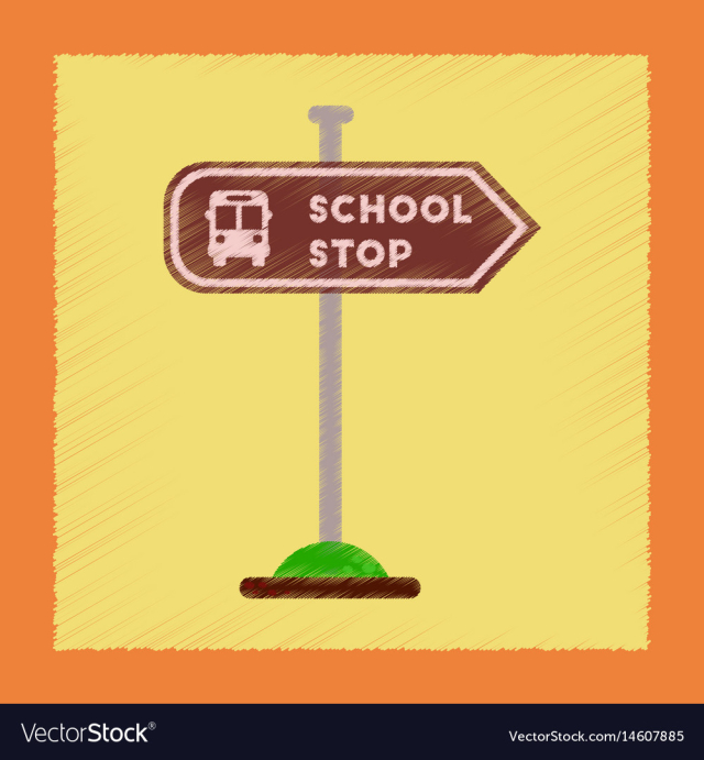 Free: Flat shading style icon school stop sign vector image - nohat.cc