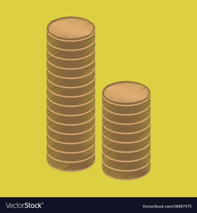 Free: Flat shading style icon stacks of coins vector image - nohat.cc