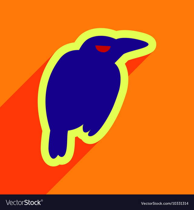Free: Flat with shadow Icon crow bright background vector image - nohat.cc