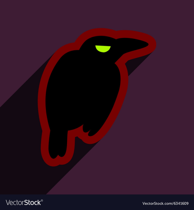 Free: Flat with shadow Icon crow bright background vector image - nohat.cc