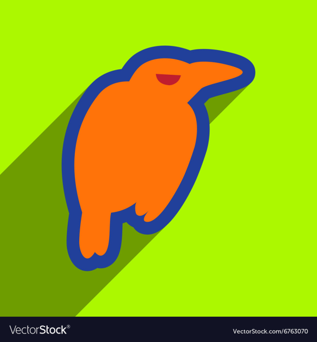 Free: Flat with shadow Icon crow bright background vector image - nohat.cc