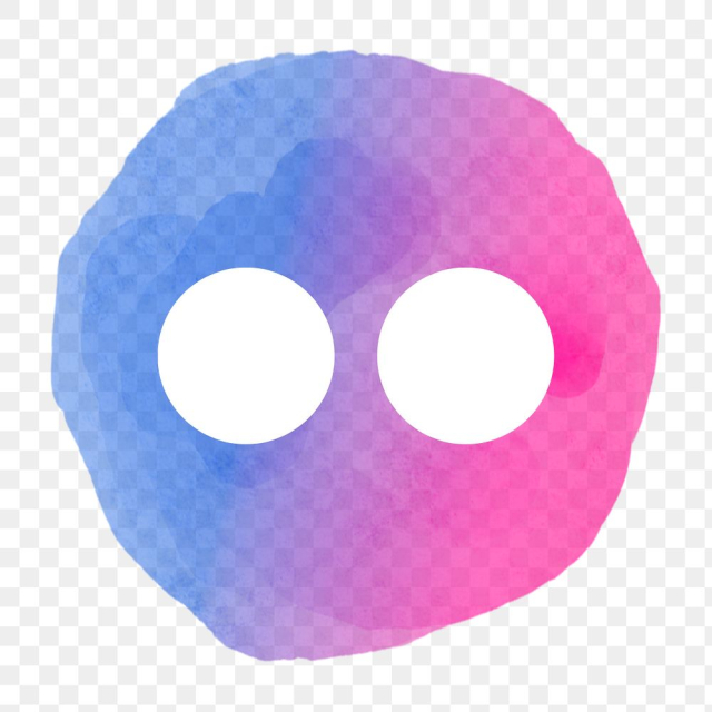 Free: Flickr app icon png with a watercolor graphic… | Free stock ...