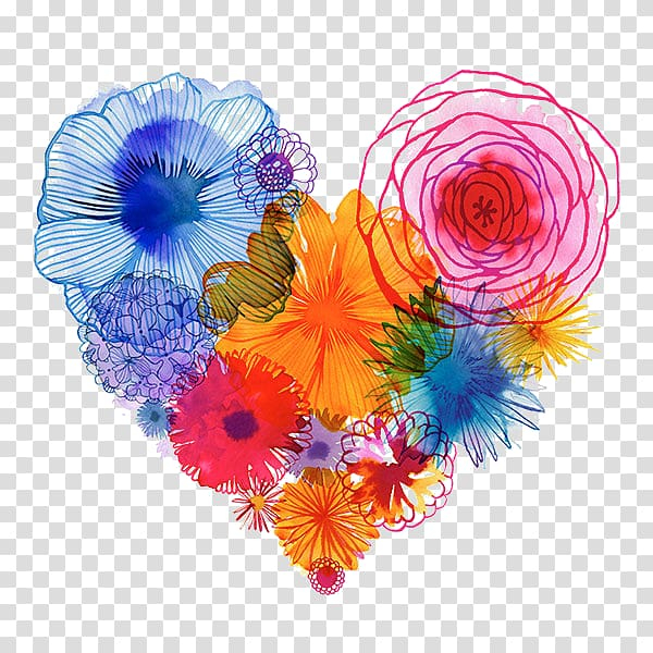 Free: Floral design Flower Heart, flower transparent background PNG ...