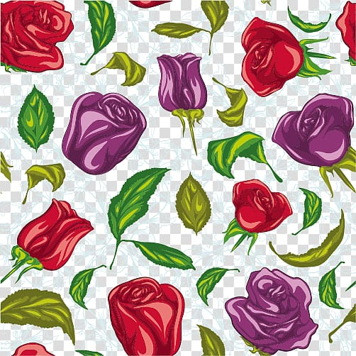 Free: Floral design Garden roses Flower Pattern, Fresh flowers shading ...
