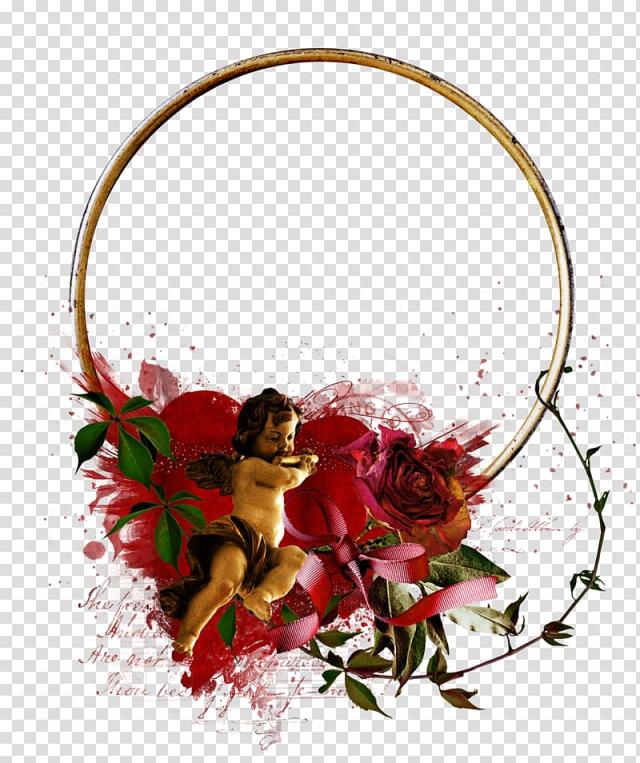 Free: Floral design Paper , Round frame transparent background PNG ...