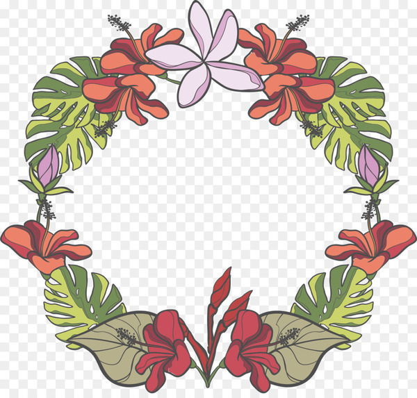 Free: Floral design Vector graphics Leaf Image - floral frame - nohat.cc
