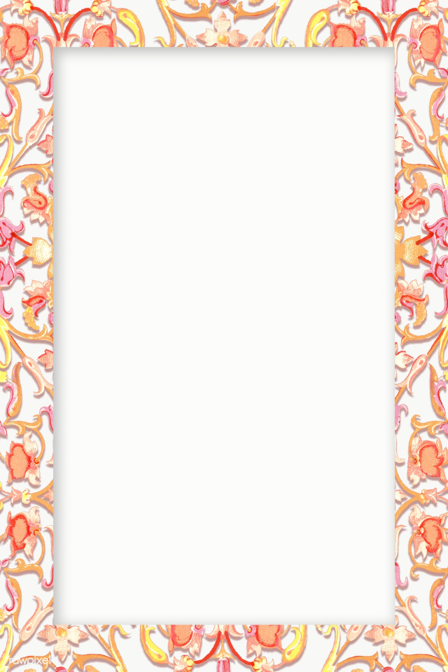 Free: Floral patterned rectangle frame design element | Free ...