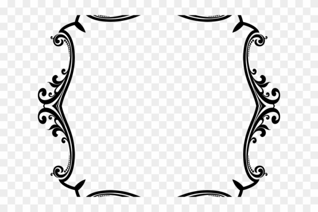 Free: Flourish Clipart Frame - Frame Border Clipart Black And White ...