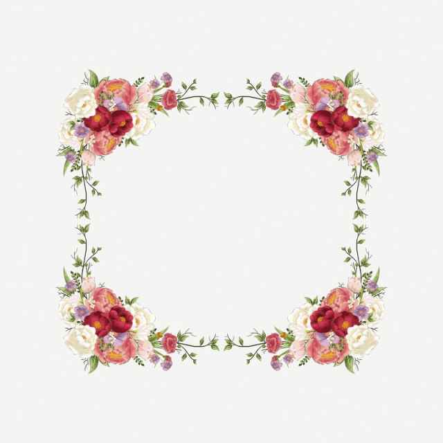 Free: Flower frame collage element, vintage | Free PSD Illustration ...