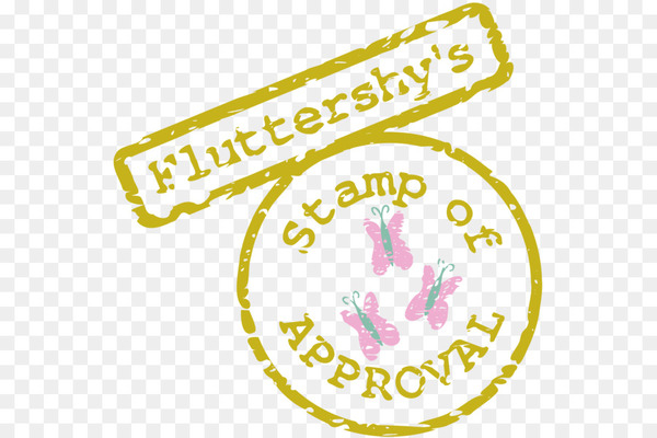 Free: Fluttershy Logo Yellow Postage Stamps DeviantArt - approved stamp ...