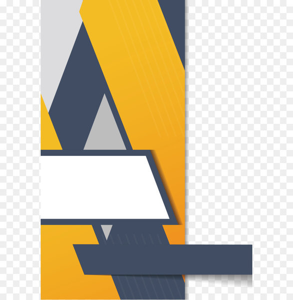 Free: Flyer Brochure Euclidean vector - Yellow irregular geometry ...