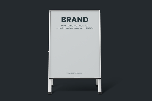 Free: Foldable a-frame sign mockup, branding | Free PSD Mockup ...