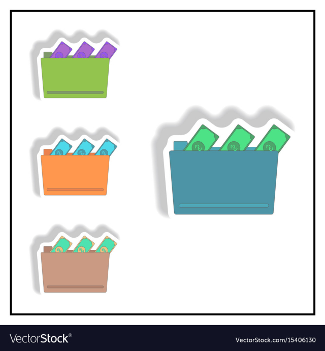 Free: Folder and cash collection in vector image - nohat.cc