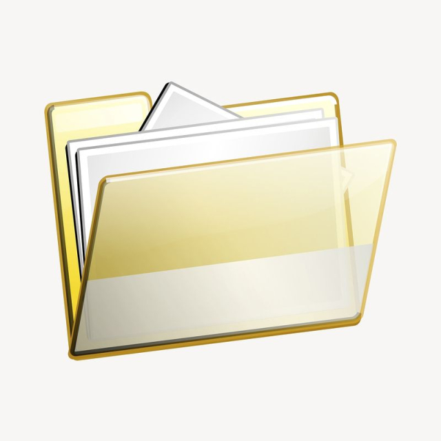 Free: Folder icon sticker, stationery illustration | Free PSD ...