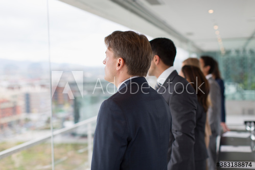 Free: Forward looking business people at office window - nohat.cc