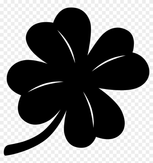 Free: Four Leaf Clover - Black Four Leaf Clover - nohat.cc