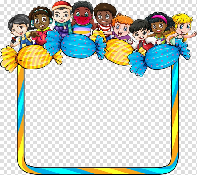 Free: Frame Child Illustration, Cartoon Candy Frame transparent ...