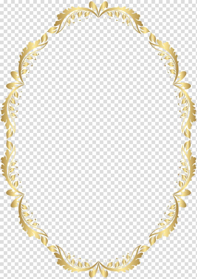 Free: Frame , Golden Oval Border , oblong brown floral frame ...