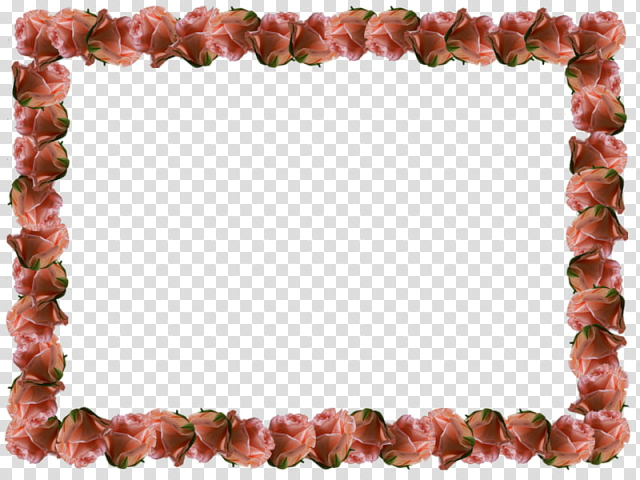 Free: Frame, pink rose flower forming rectangular frame transparent ...
