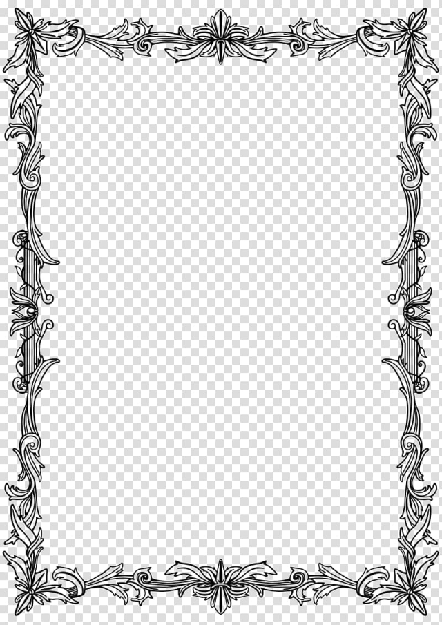 Free: Frames Drawing Parchment Film frame Line art, wedding border ...