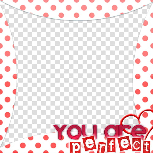 Free: Frames Marcos en, square white and pink polka-dot frame ...