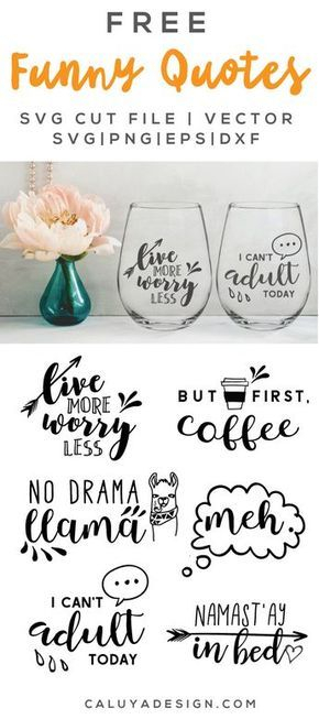 Free: FREE Funny Quotes SVG, PNG, EPS & DXF By | Tassen,Teller & Gläser ...