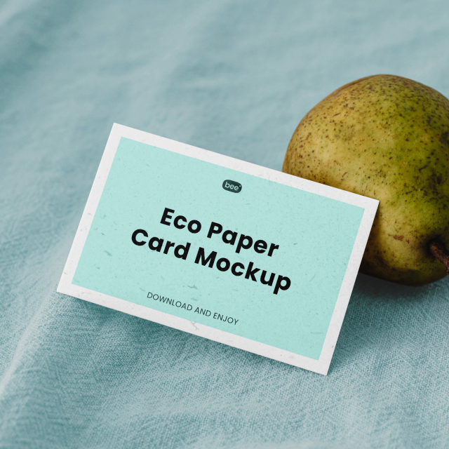 Free: Free Horizontal Card with Pear Mockup - nohat.cc
