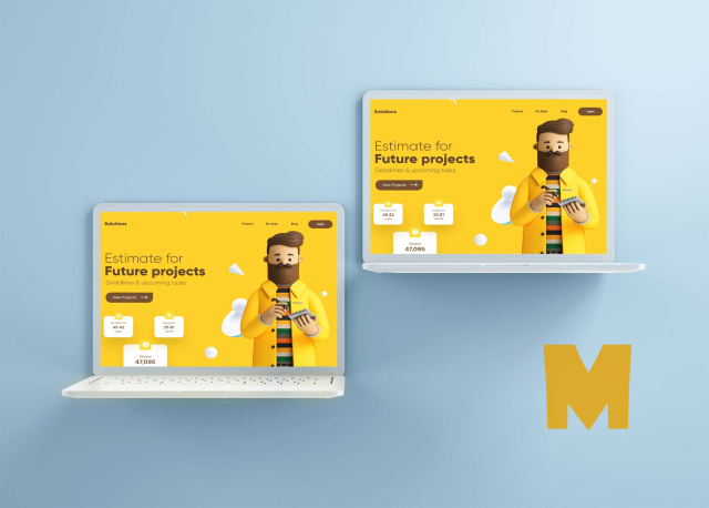 Free: Free Modern Website Laptop Mockup - nohat.cc