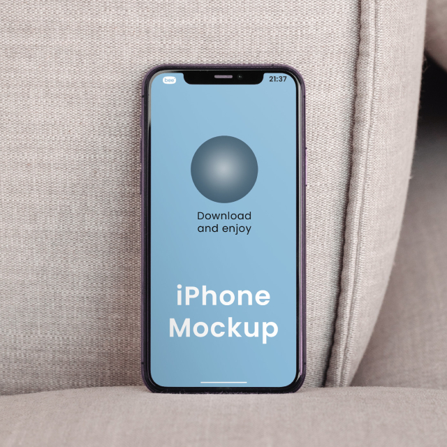 Free: Free Standing iPhone Screen Mockup - nohat.cc