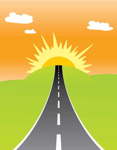 Free: Free Vector Illustration: Road to Sunset - The Shutterstock Blog ...