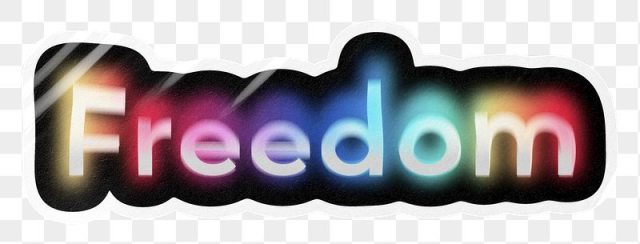 Free: Freedom png word sticker, neon | Free PNG - rawpixel - nohat.cc