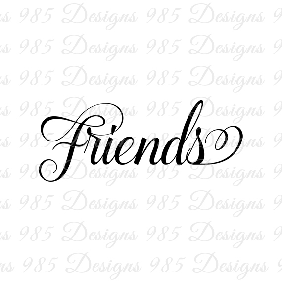Free: Friends Script Word SVG for Cricut and by 985 Graphic Designs on ...