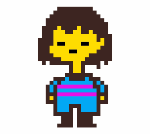 Free: Frisk [undertale] - Pixel Art Undertale Grid Free PNG Images ...