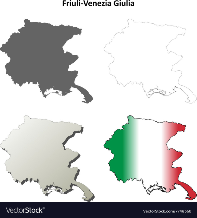 Free: Friuli-Venezia Giulia blank outline map set vector image - nohat.cc