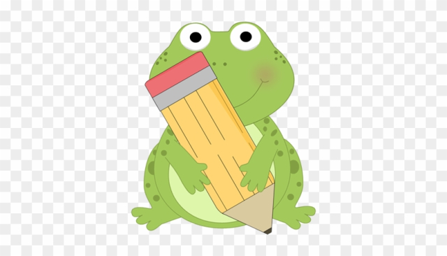 Free: Frog Holding A Pencil - Frog With A Pencil - Free Transparent PNG ...
