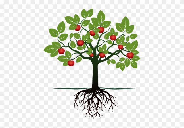 Free: Fruit Tree With Roots - nohat.cc