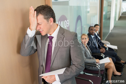 Free: Frustrated businessman leaving job interview - nohat.cc