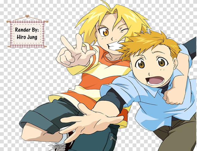Free: Full Metal Alchemist, two male anime character transparent ...