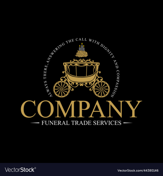 Free: funeral service logo with old carriage - nohat.cc