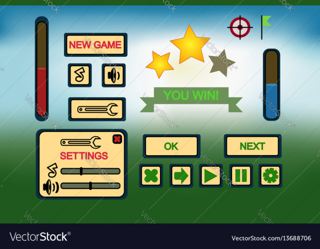 Free: Game ui elements vector image - nohat.cc