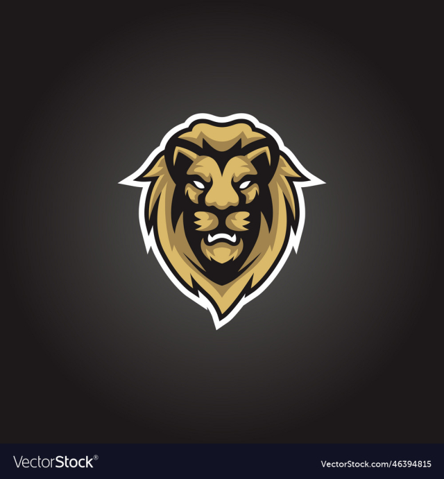 Free: gamer logo mascot gold lion head design - nohat.cc