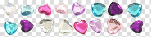 Free: Gems Overlays, assorted-color heart gemstone lot transparent ...