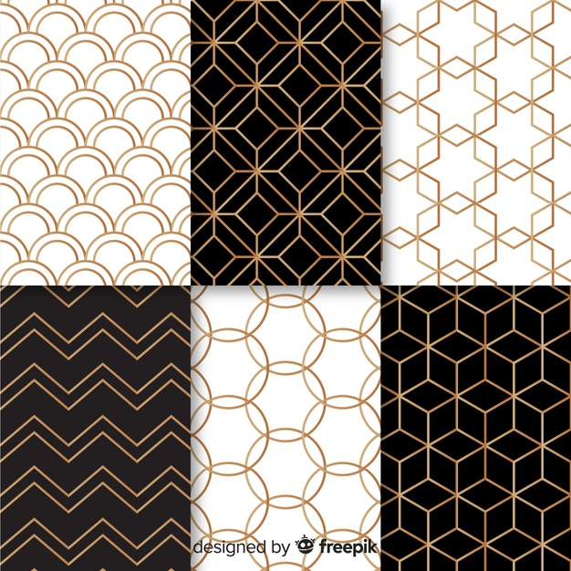 Free: Geometric luxury pattern collection Free Vector - nohat.cc