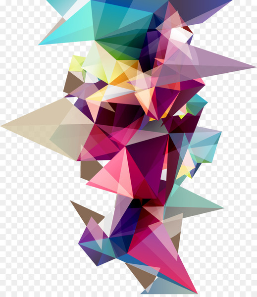 Free: Geometry Three-dimensional space Pyramid - Color modern design ...