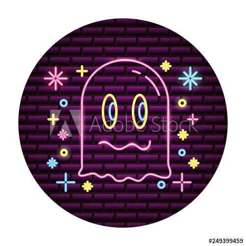 Free: ghost video game neon - nohat.cc