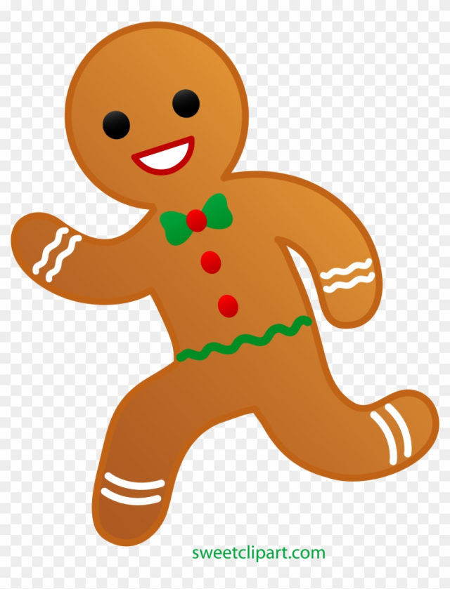 Free: Gingerbread Clip Art - Gingerbread Man Running Away - nohat.cc